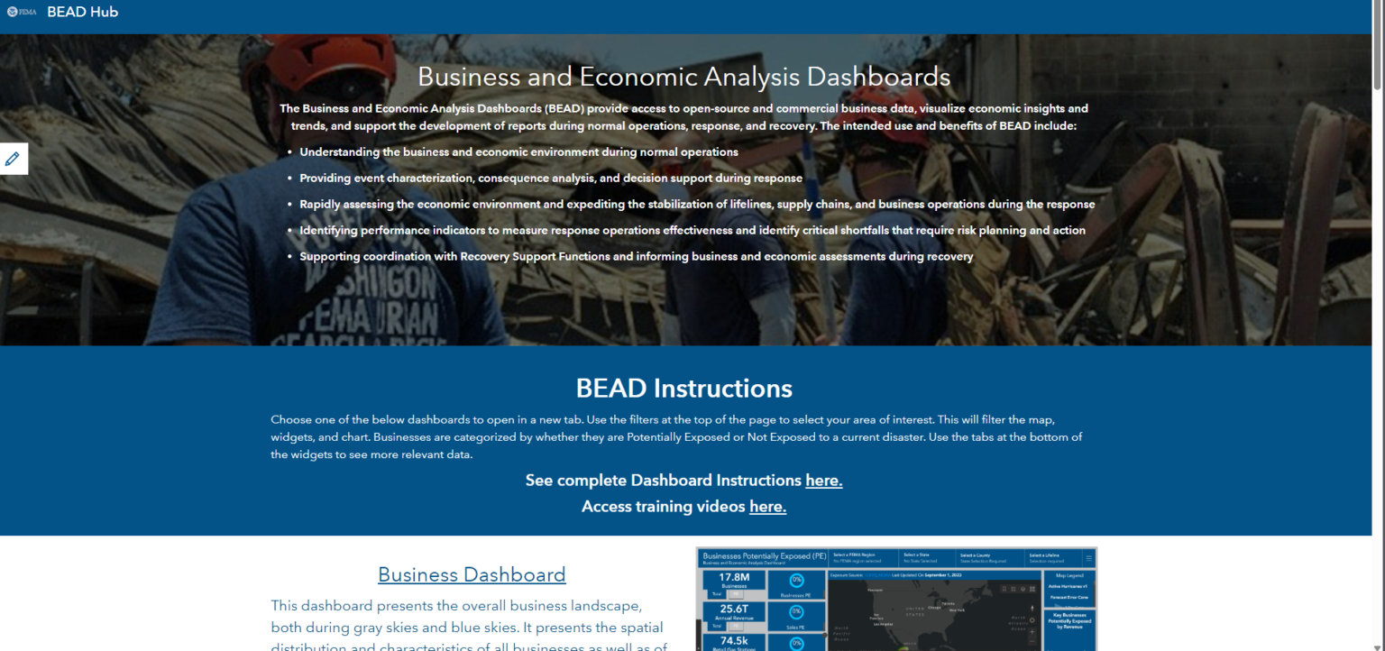 FEMA National Business Emergency Operations Center (NBEOC) Economic ...